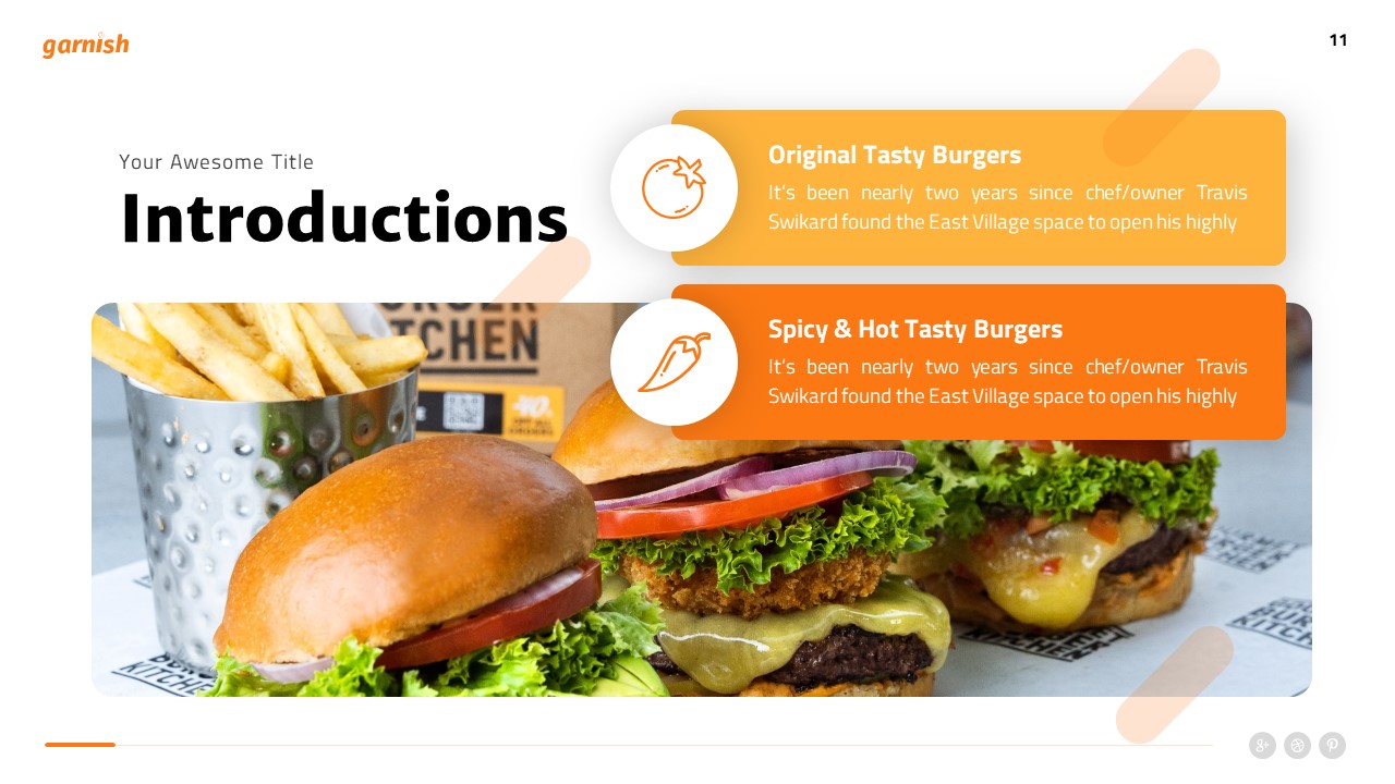 Garnish Culinary Presentation Template, Presentation Templates ...