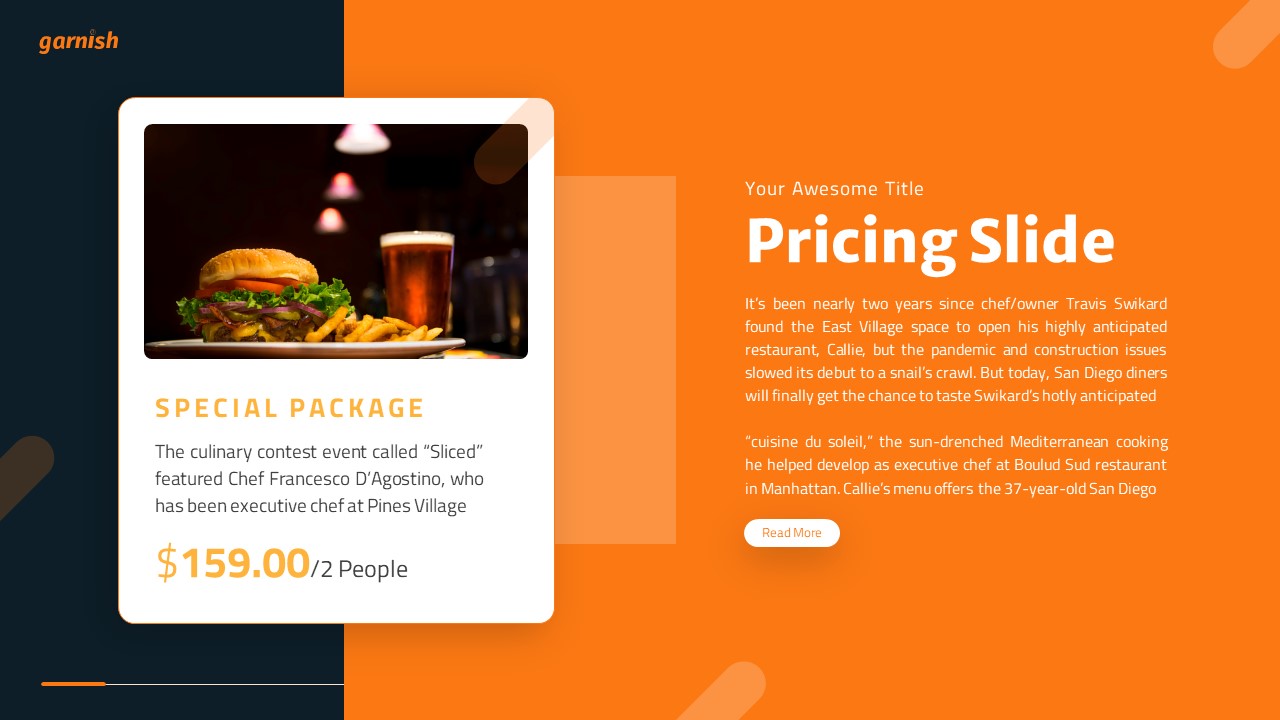 Garnish Culinary Presentation Template, Presentation Templates ...