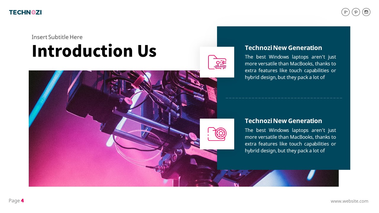 Technozi Technology Presentation Template, Presentation Templates ...