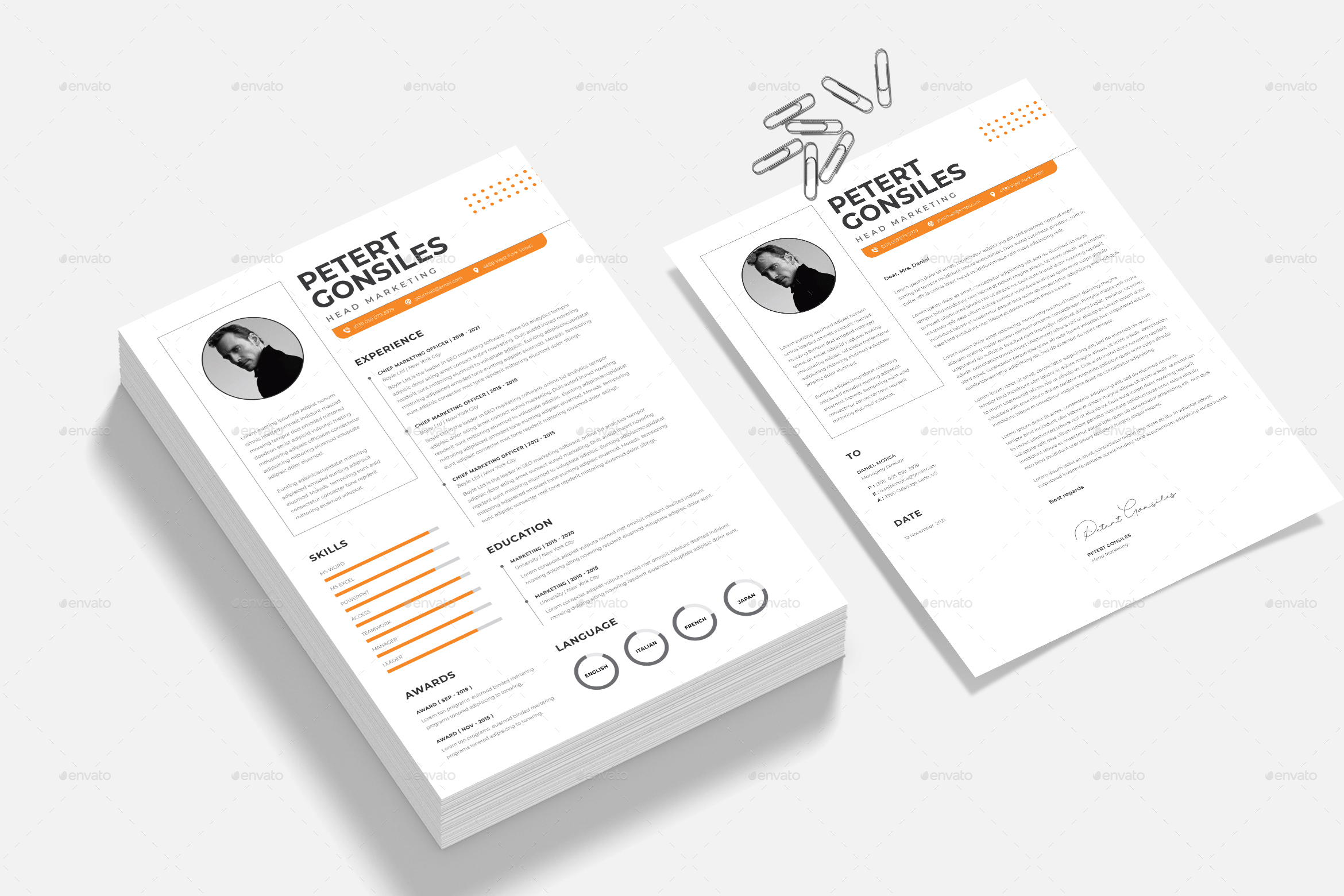 CV Resume, Print Templates | GraphicRiver