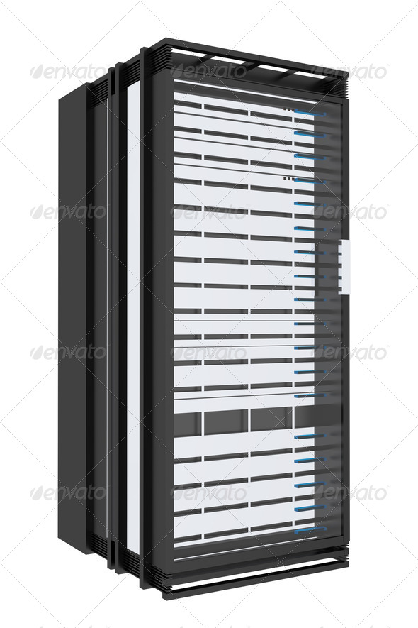 Servers Tower Isolated on White Stock Photo by duallogic | PhotoDune