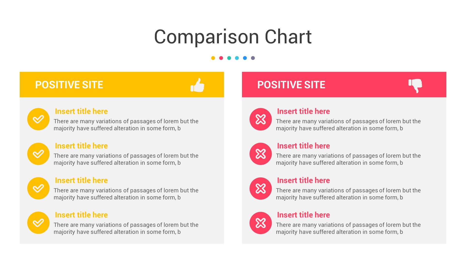 Pro-Comparison Diagram PowerPoint Template, Presentation Templates