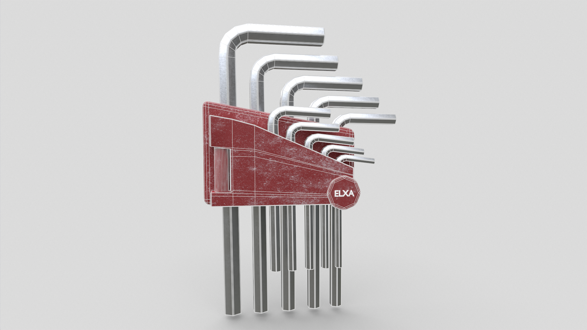 Allen Key Tool Set Low-poly 3D model by Dofaco | 3DOcean