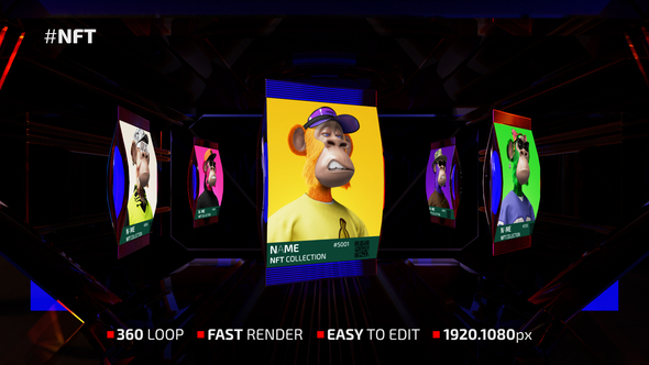NFT Loop Cinema 4D, Cinema 4D Templates | VideoHive
