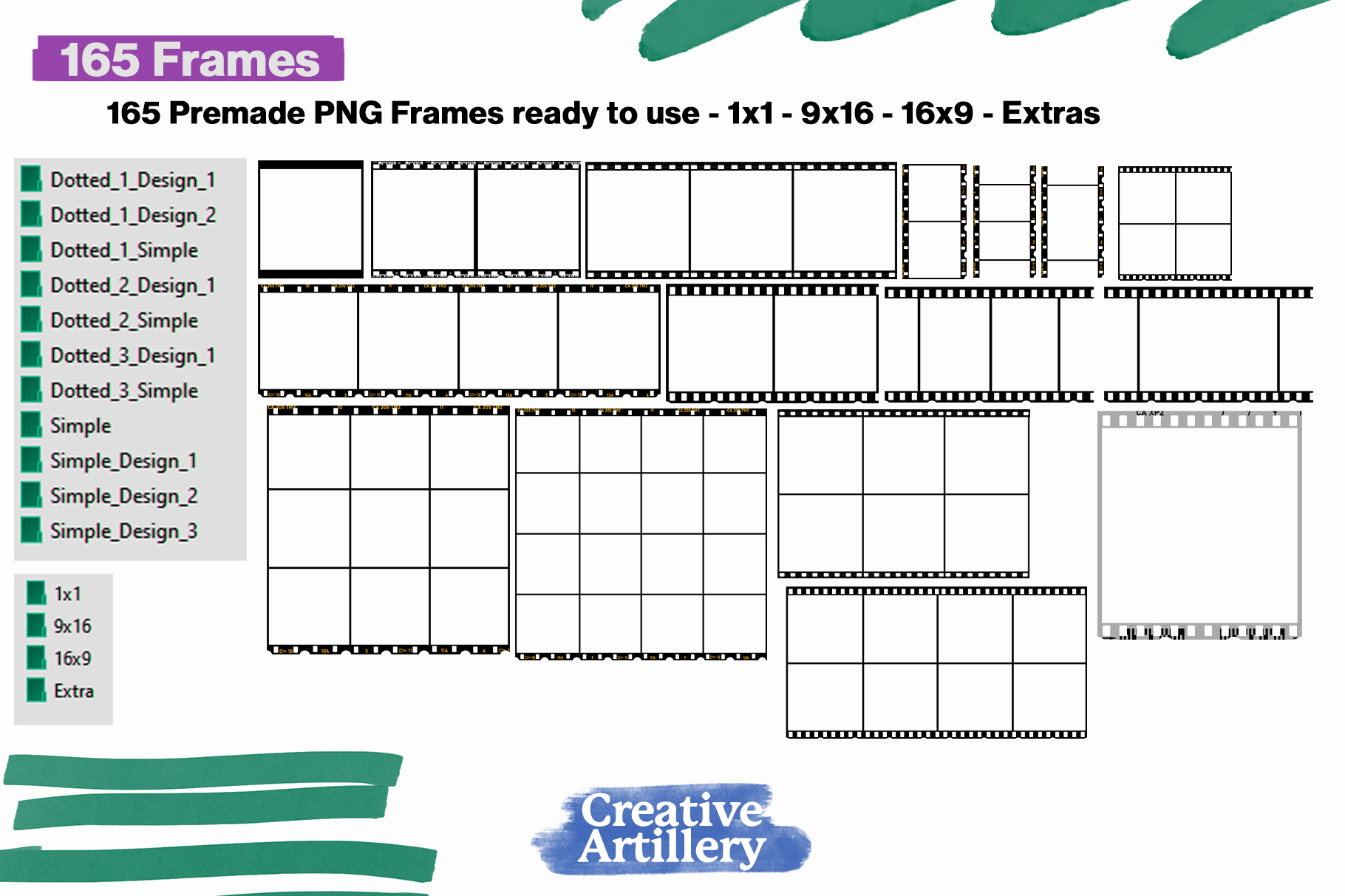 35 MM FILM FRAMES PSD Templates + PNG, Add-ons | GraphicRiver