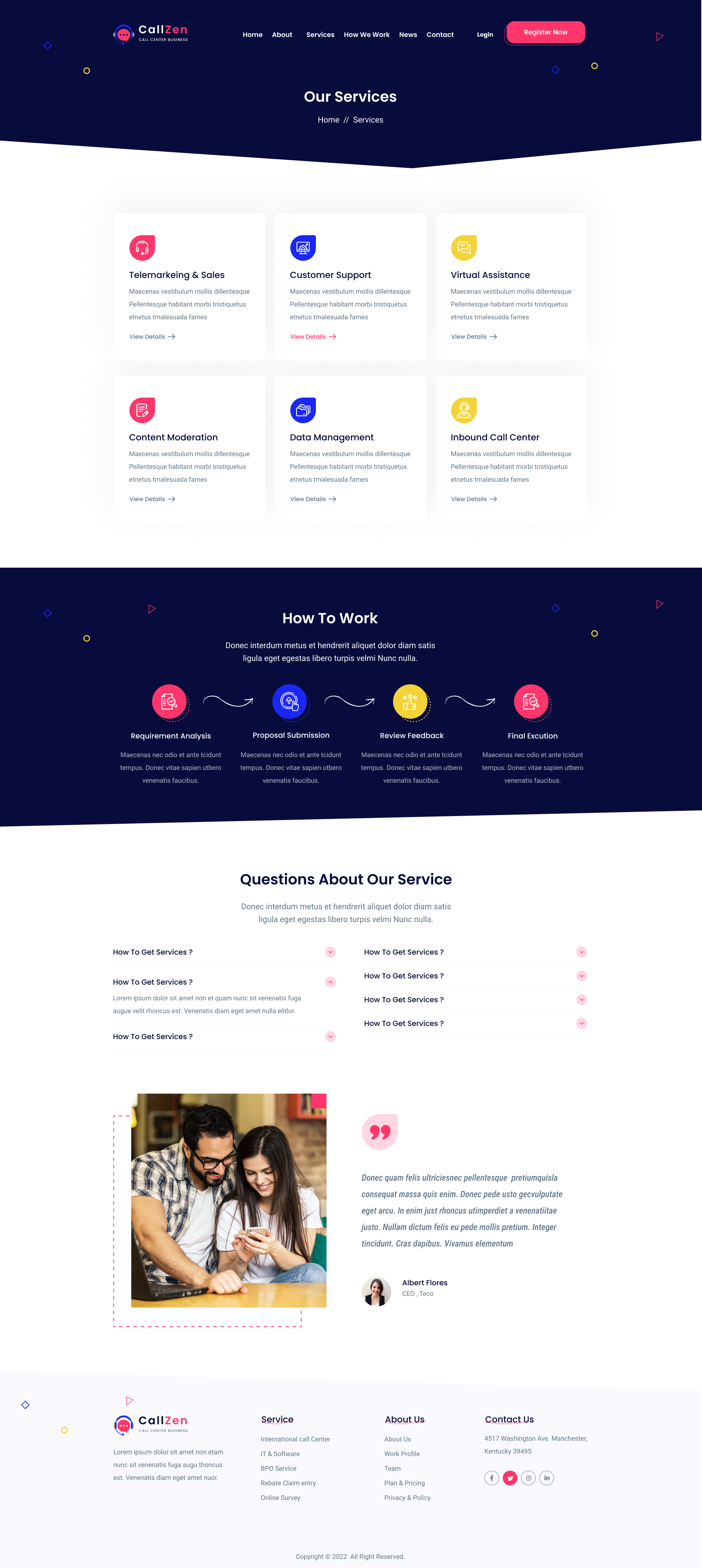 Callzen - Call Center Business Figma Template by ViserLab | ThemeForest