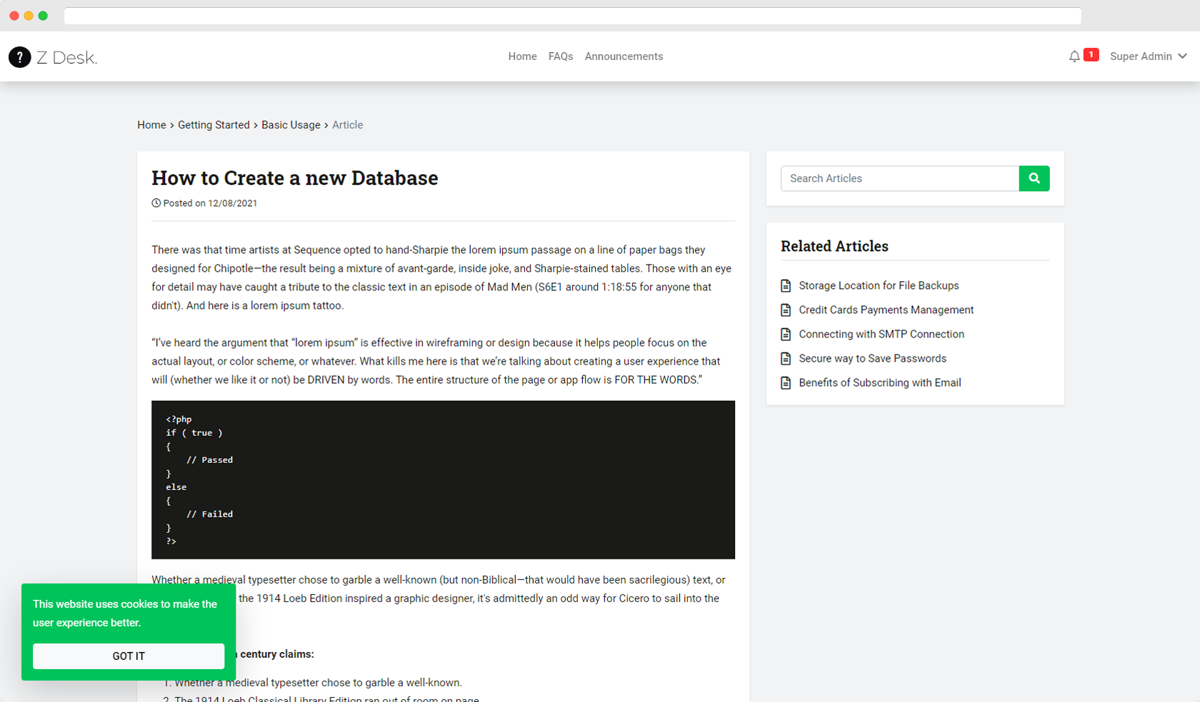 Z Desk - Support Tickets System with Knowledge Base and FAQs by zaiblab