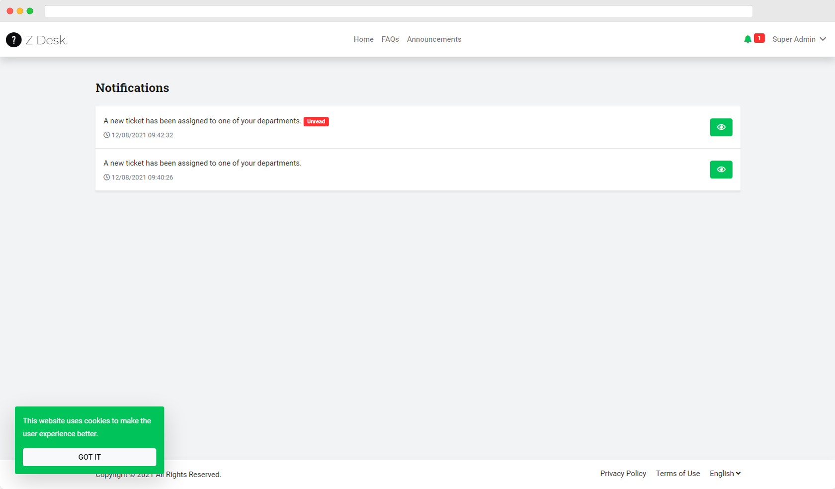 Z Desk - Support Tickets System with Knowledge Base and FAQs by zaiblab
