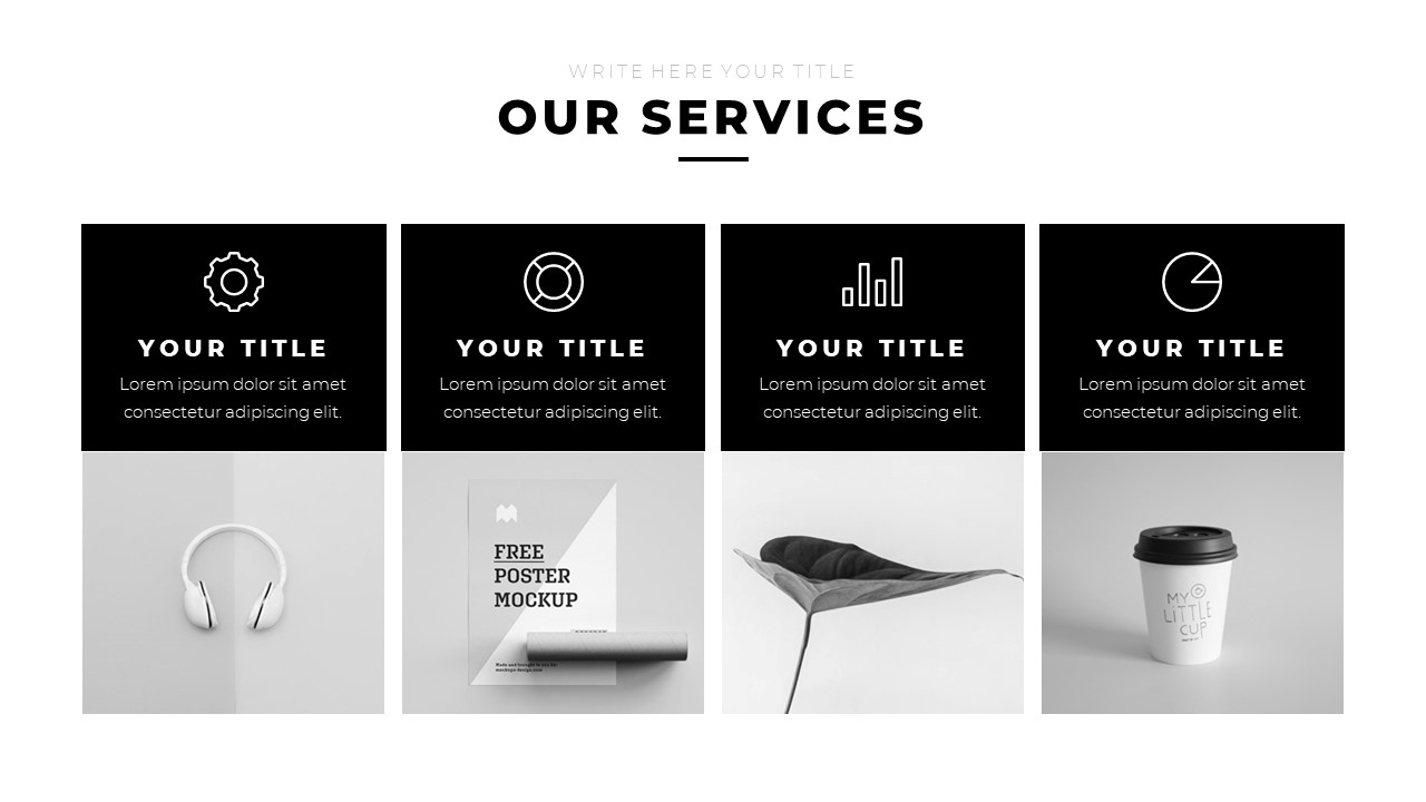 Black & White - Minimal Google SlidesTemplate, Presentation Templates
