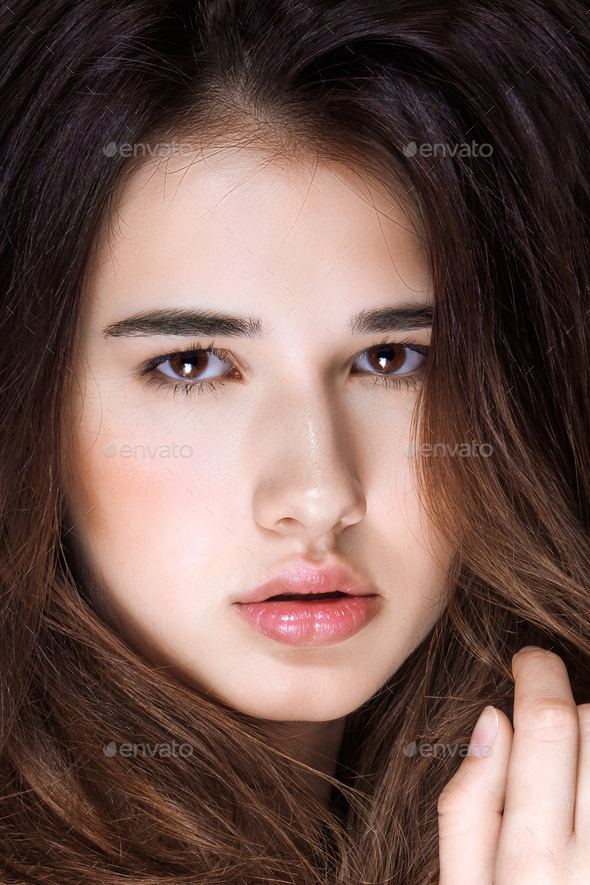 Portrait of girl with trendy haircut Stock Photo by boomeart | PhotoDune