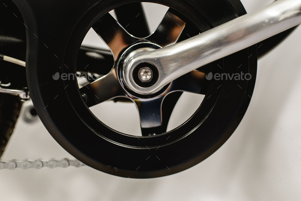 Detail of connecting rod and pedal of a bicycle Stock Photo by ...