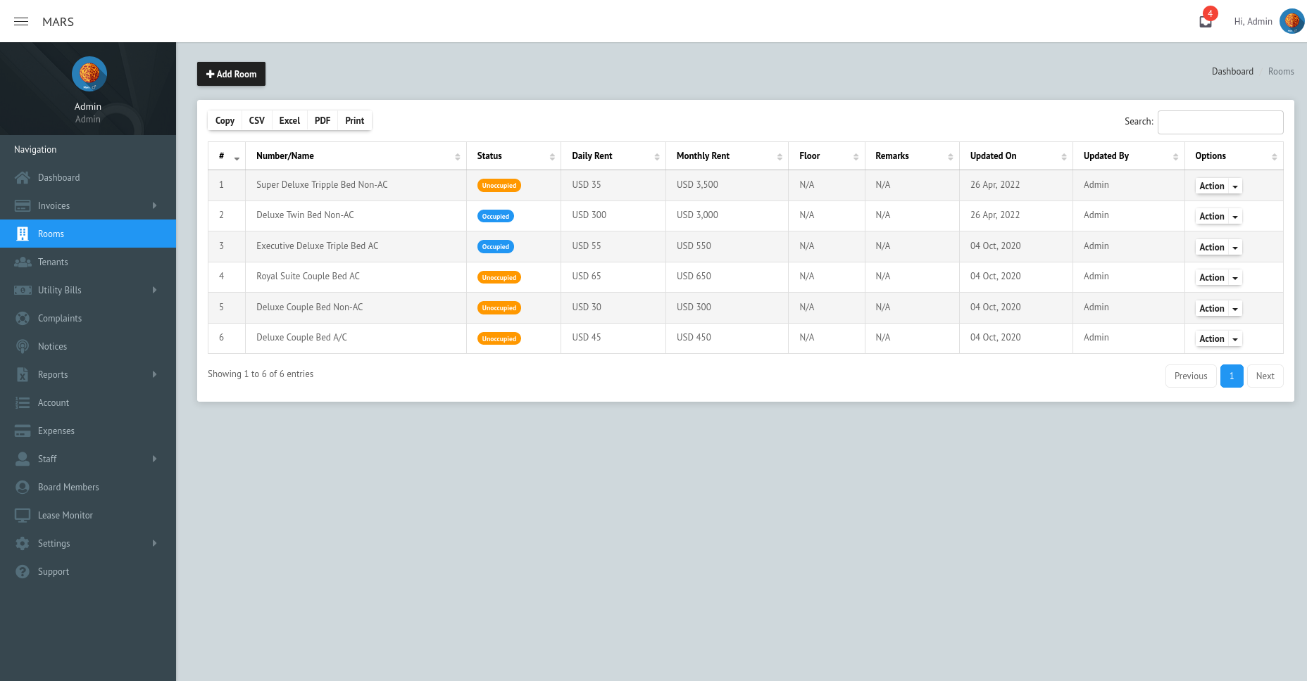 Mars | Room Management System by t1m9m | CodeCanyon