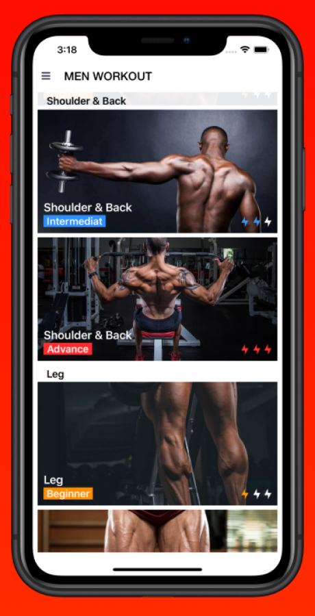 Men Workout - iOS App by Shreyanshi_Infotech | CodeCanyon