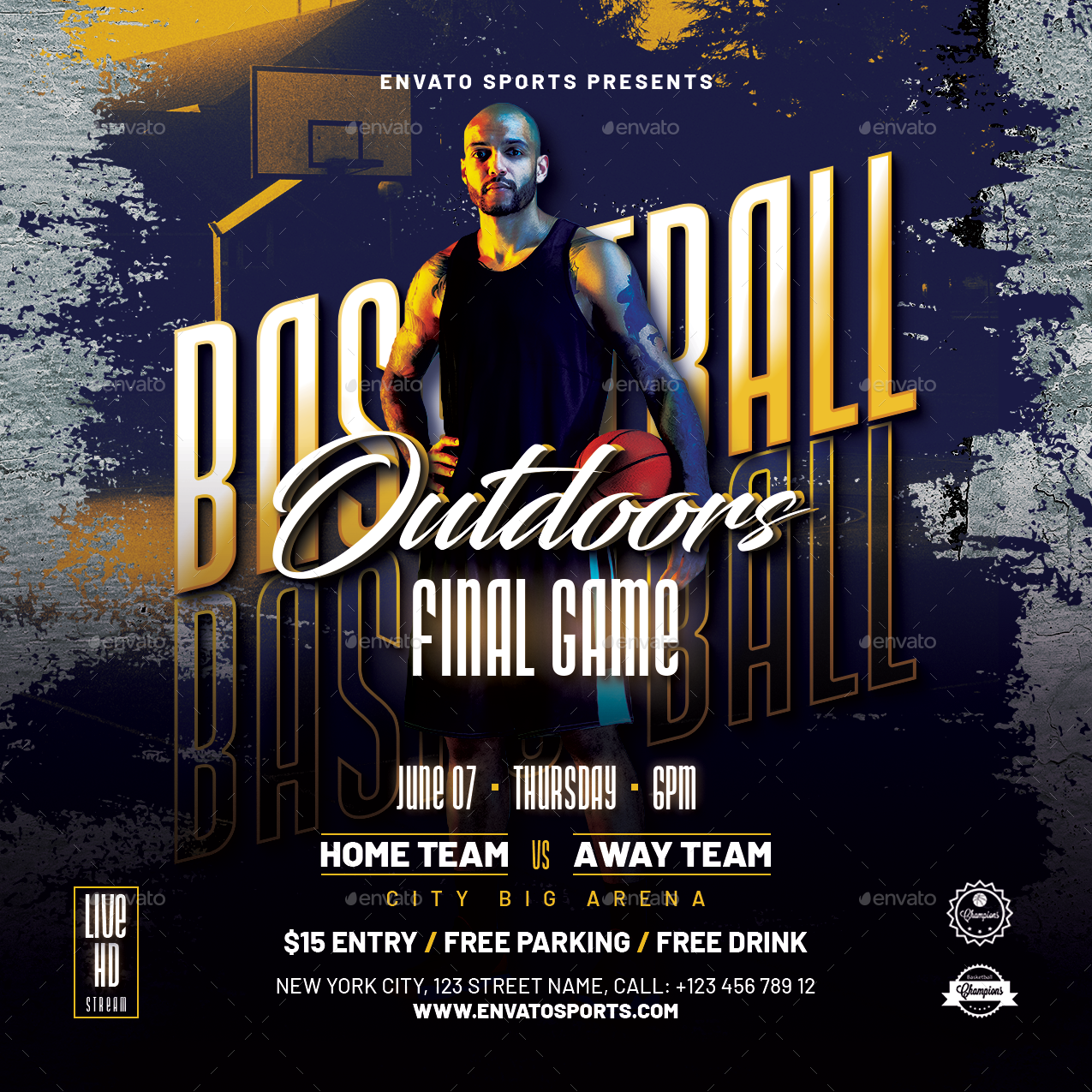 Basketball Flyer, Print Templates | GraphicRiver