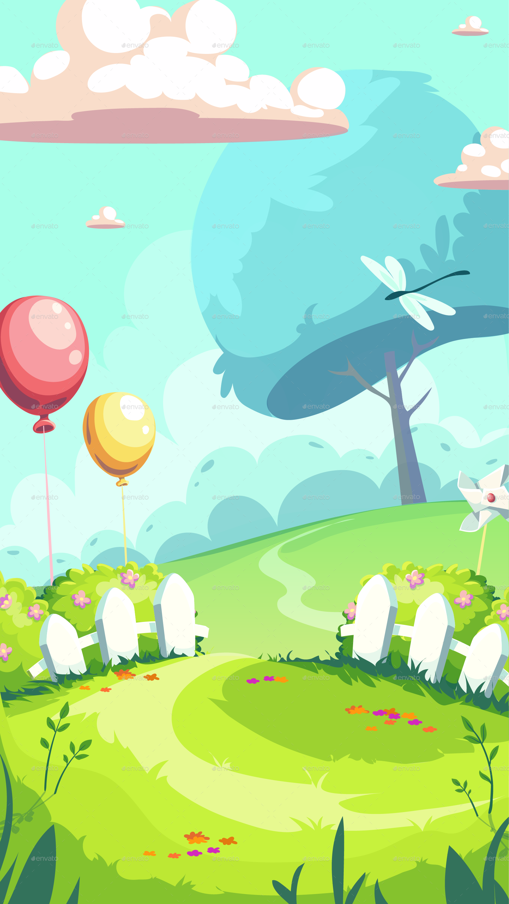 Cat's Picnic Casual Game UI, Game Assets | GraphicRiver