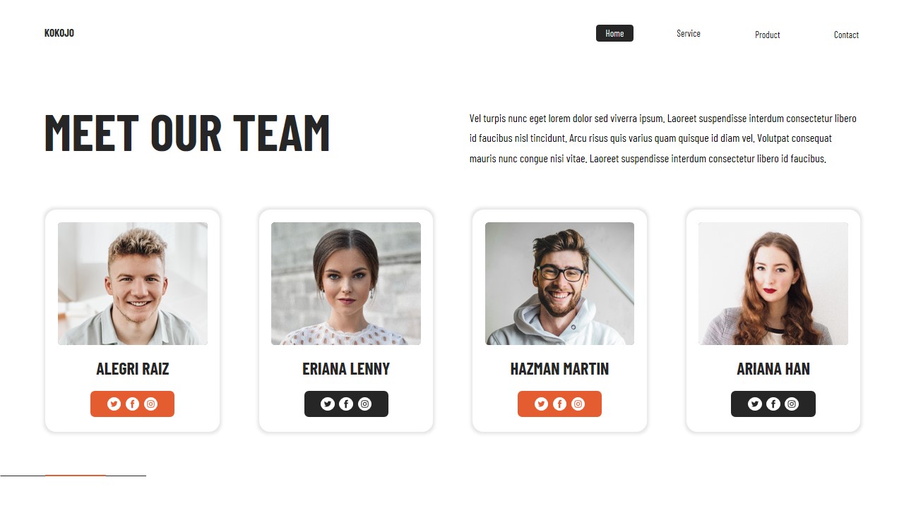 Kokojo - Creative Orange Black Company Profile Powerpoint Presentation ...
