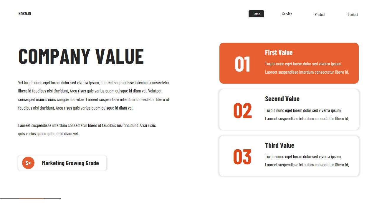 Kokojo - Creative Orange Black Company Profile Powerpoint Presentation ...