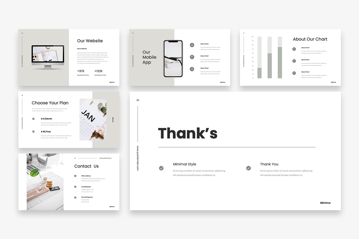 Minima - Minimalism Keynote Template, Presentation Templates | GraphicRiver