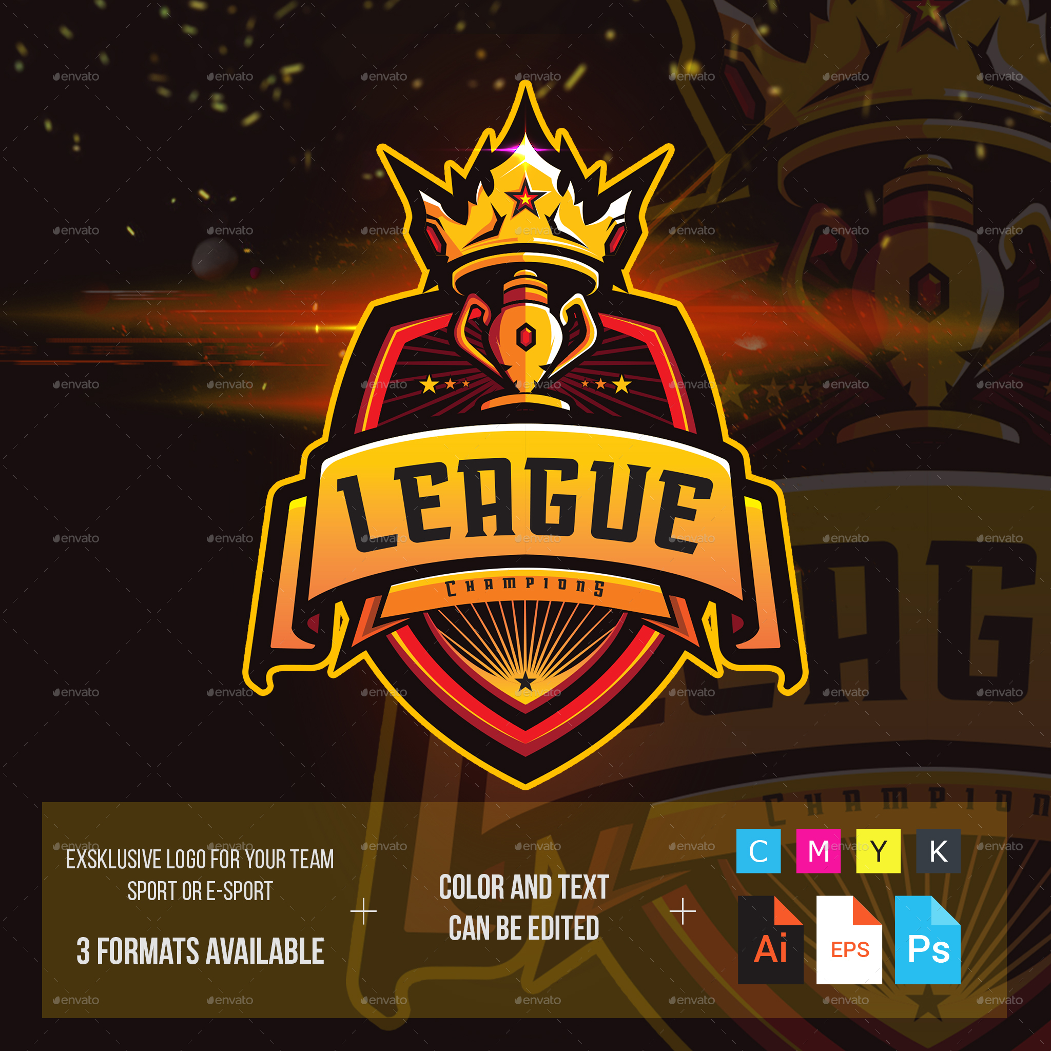 Champions Trophy Logo Gaming, Logo Templates | GraphicRiver