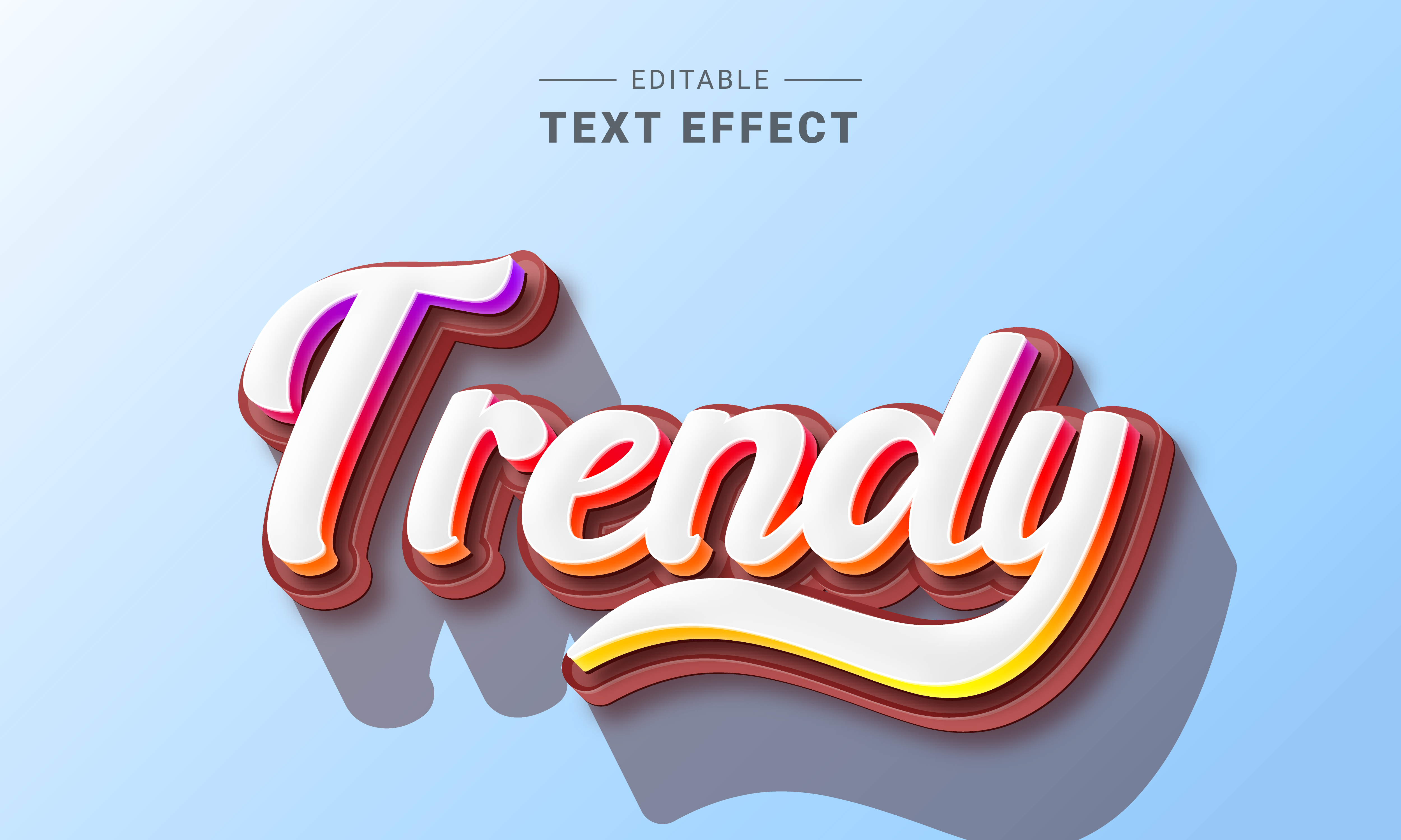 Editable Amazing Trendy Colorful 3D Text Effects, Add-ons | GraphicRiver