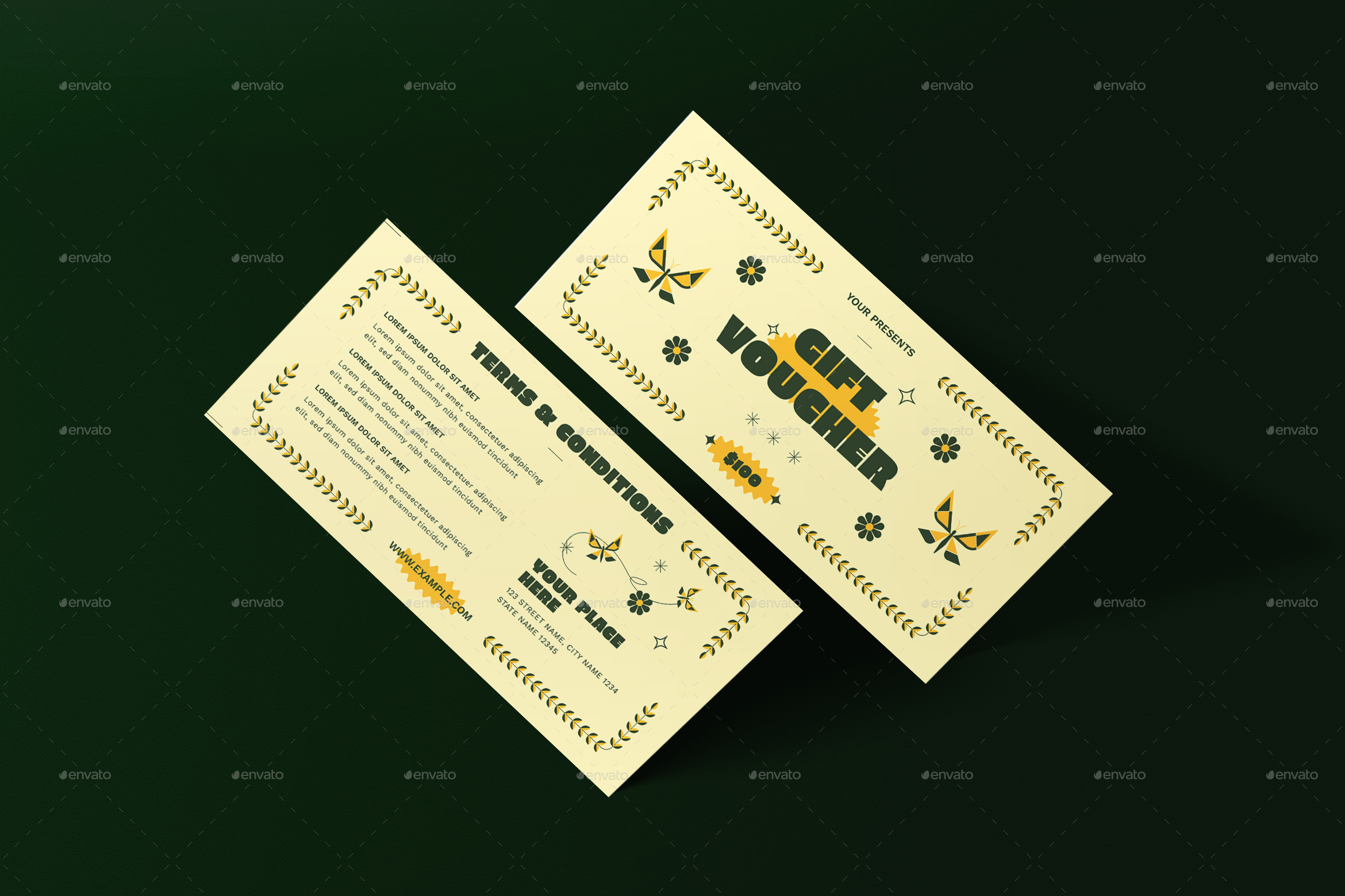 Spring Break Voucher, Print Templates | GraphicRiver