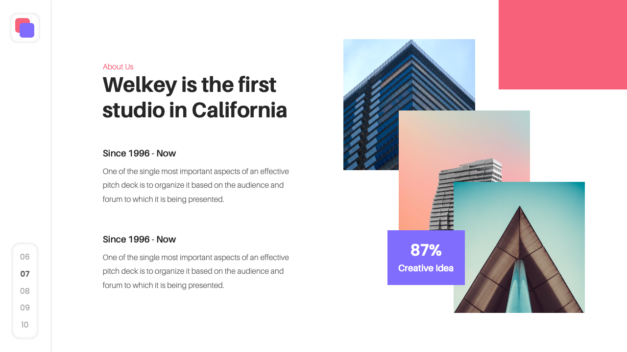 Welkey - Creative Business Keynote Template, Presentation Templates