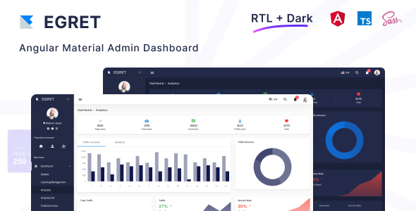 Egret - Angular 14+ Material Design Admin Dashboard Template by ui-lib