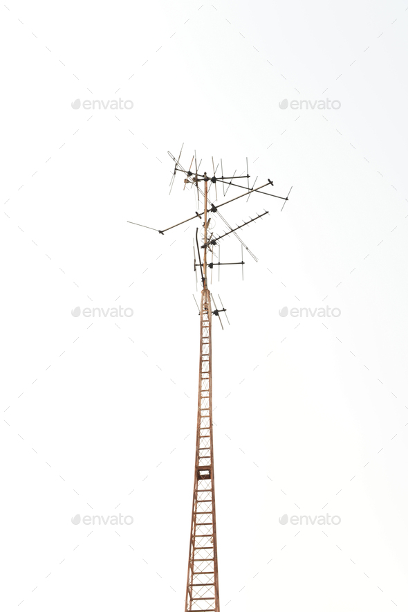 TV antenna isolated on white background Stock Photo by tampatra | PhotoDune