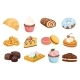 Desserts and Sweets Design Elements Set, Vectors | GraphicRiver