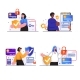 Secure Payment Concept Scenes Set, Vectors | GraphicRiver