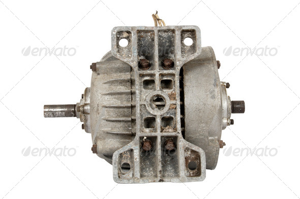 Old electric motor (isolated) Stock Photo by kostiuchenko | PhotoDune