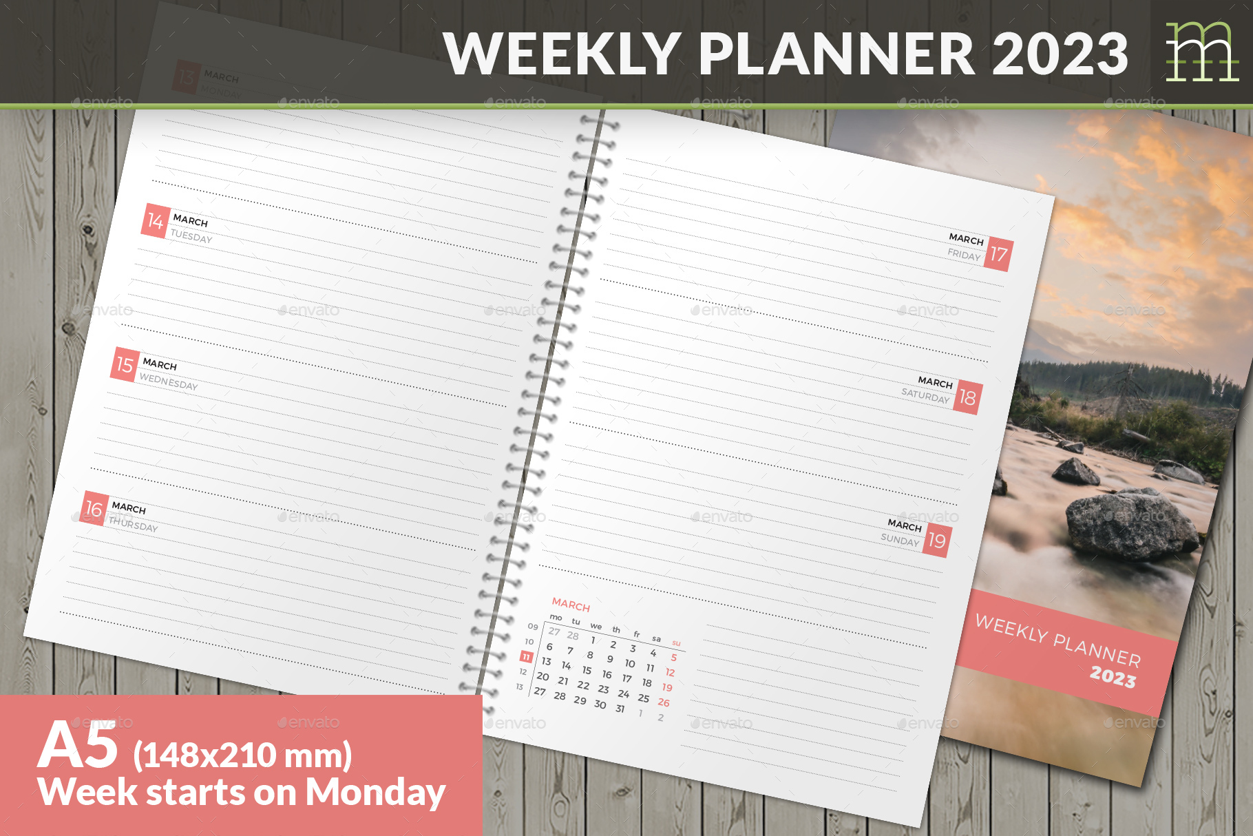 Weekly Planner 2023, Print Templates | GraphicRiver