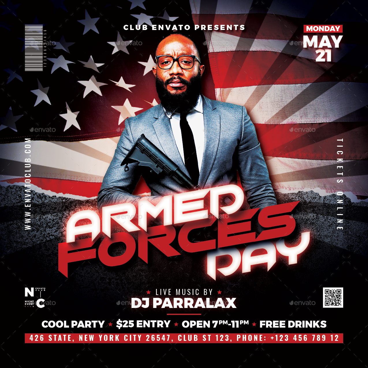 Armed Forces Day Invitation Flyer, Print Templates | GraphicRiver