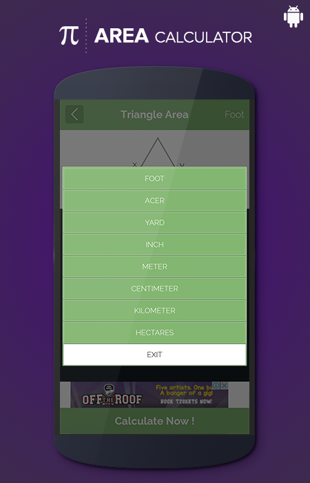 Area Calculator for Android by ExpressTemplate | CodeCanyon