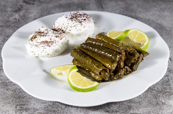 Traditional Turkish Dolma with Yogurt Stock Photo by Ramo9 | PhotoDune