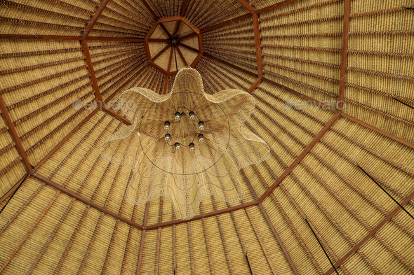 Wicker roof and hanging lamp Stock Photo by Garakta-Studio | PhotoDune