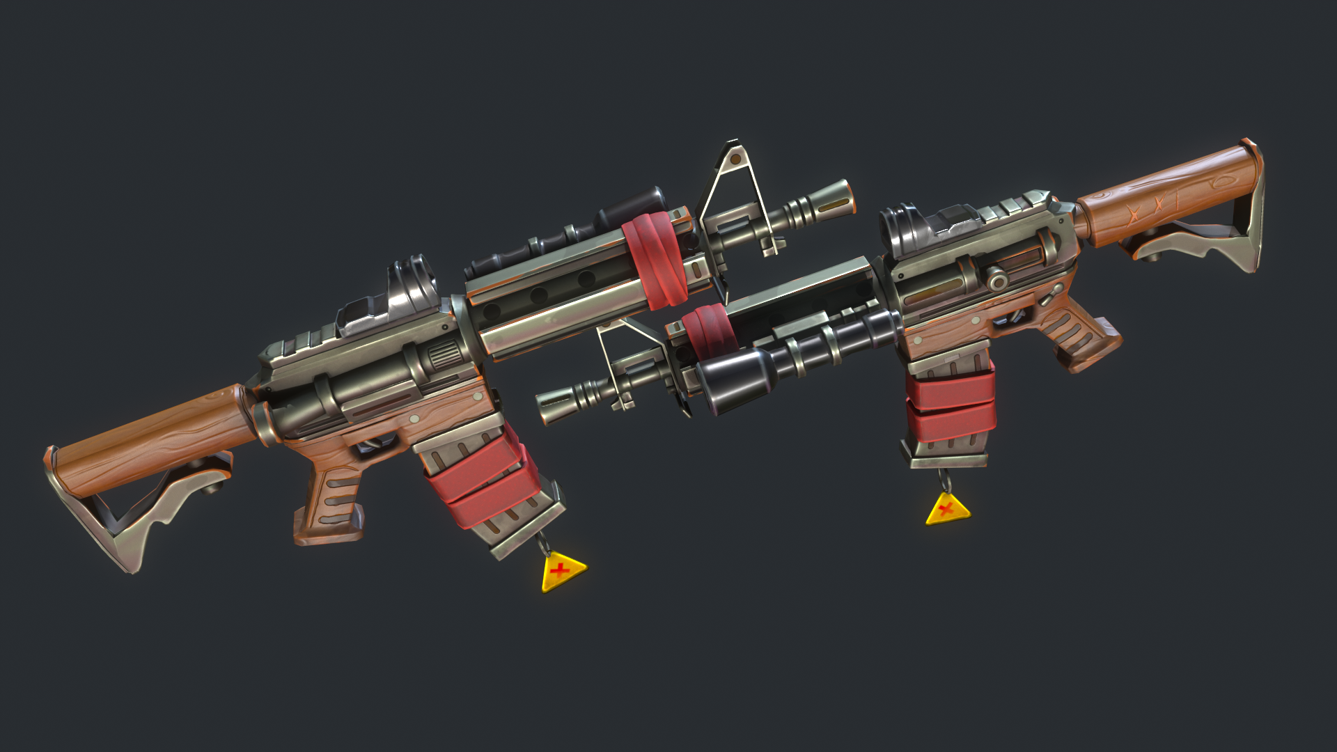 Stylized M4 Carbine Weapon by ahmadali55 | 3DOcean