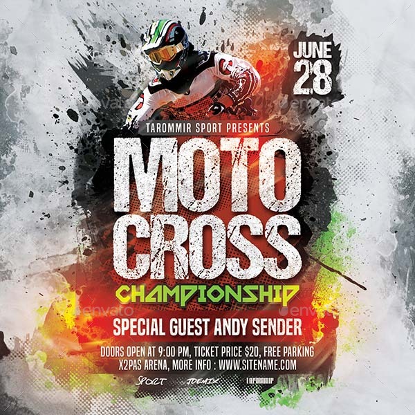 Motocross Championship Flyer, Print Templates | GraphicRiver