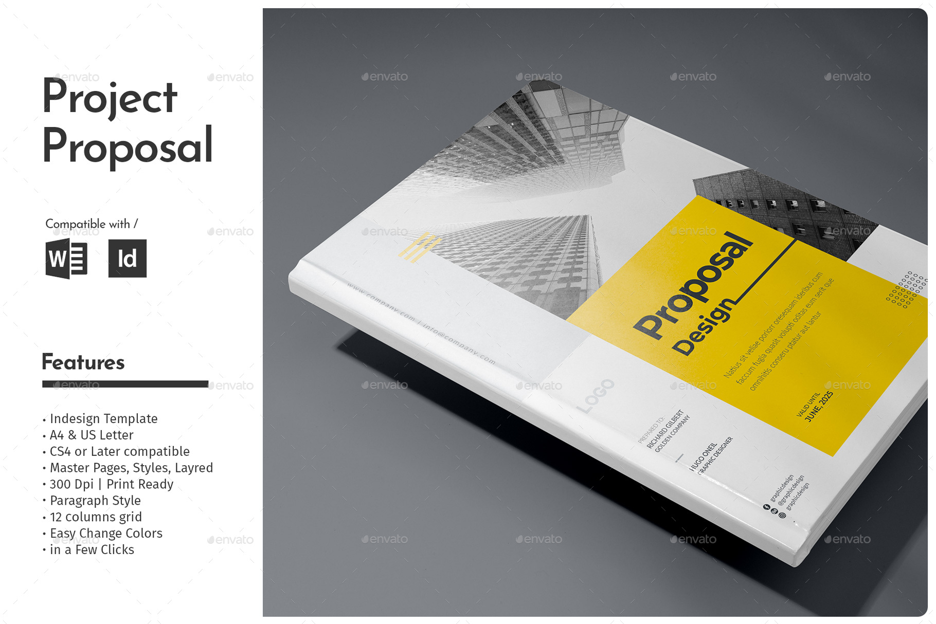Proposal 24 Pages | Docx | Indesign Template, Print Templates ...