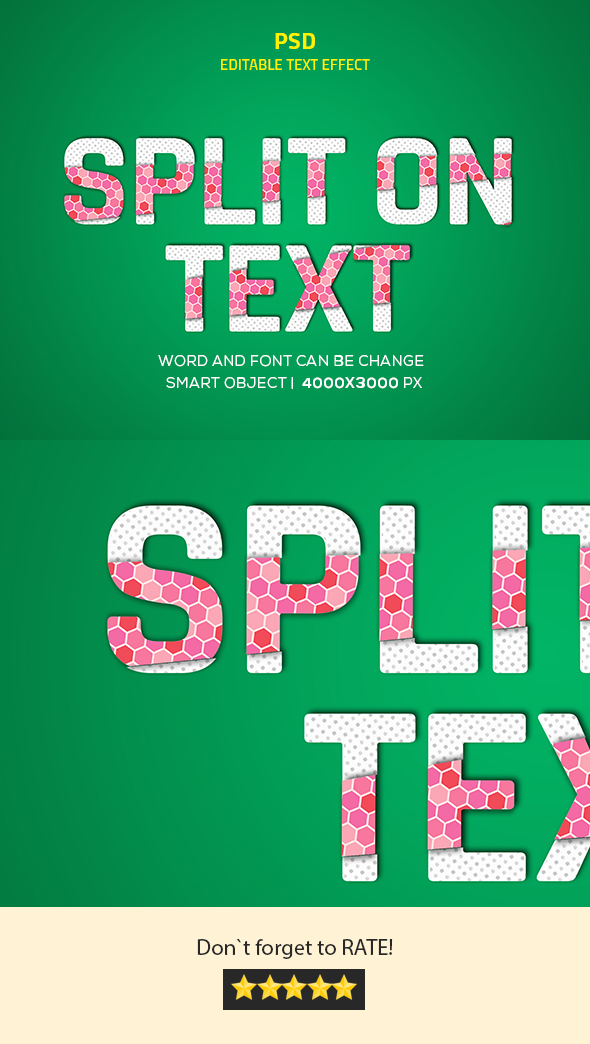 Split On Text by Usamaallam | GraphicRiver