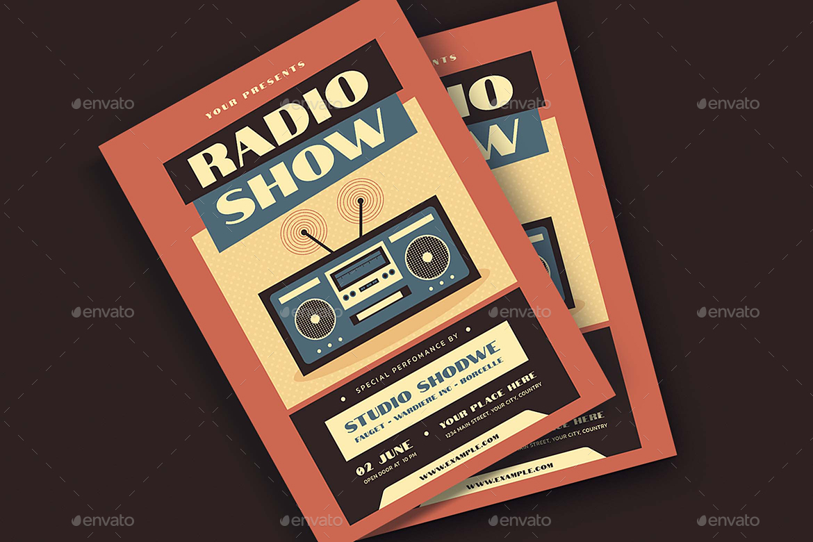 Radio Show Flyer, Print Templates | GraphicRiver