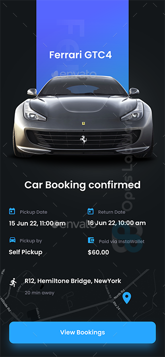 Car Rental Booking App UI Kit | Self-driving Rental Car UI Kit | Car ...