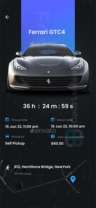 Car Rental Booking App UI Kit | Self driving Car App UI Kit | Car Rent ...
