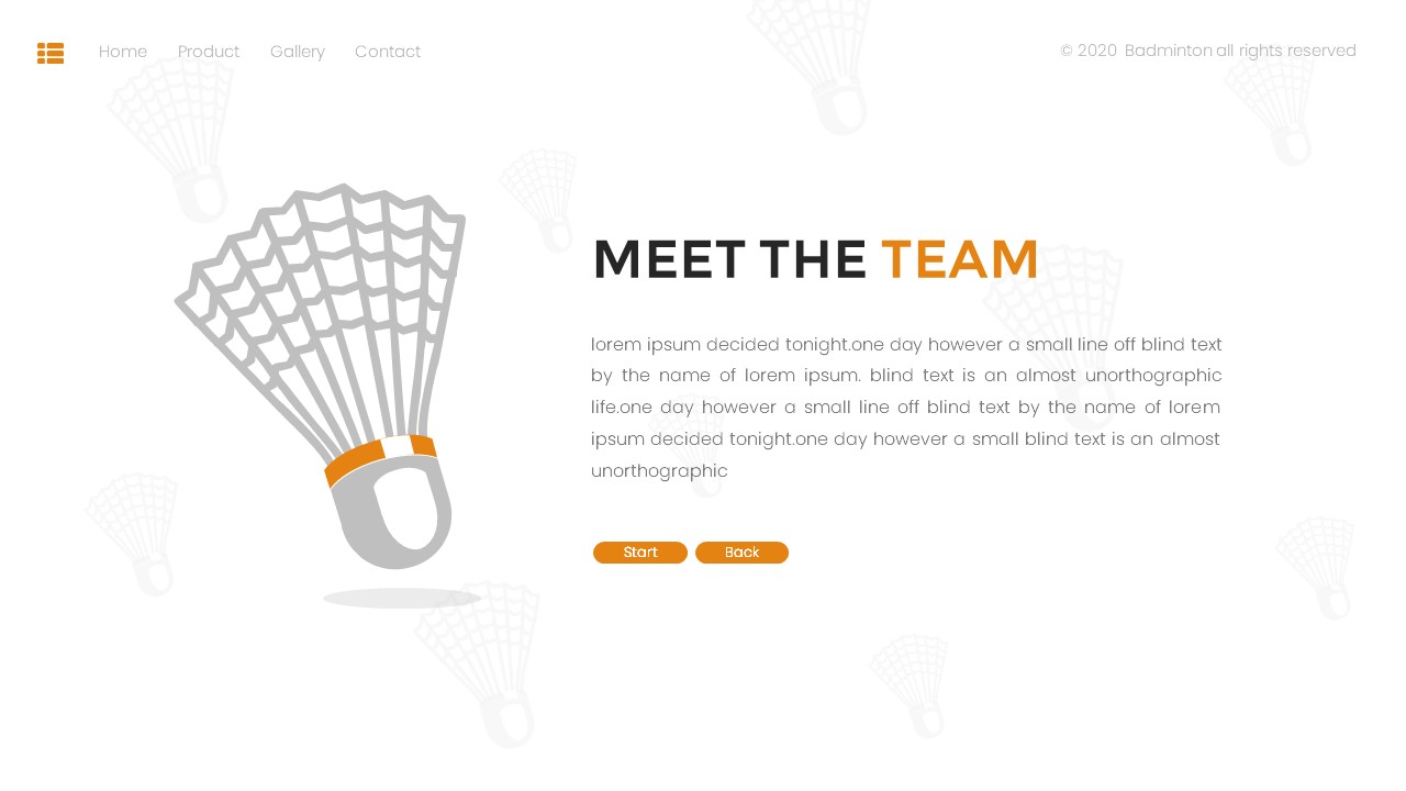 Around Badminton - Creative Powerpoint Template, Presentation Templates