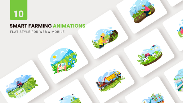 Smart Farming Animations - Flat Concept, After Effects Project Files