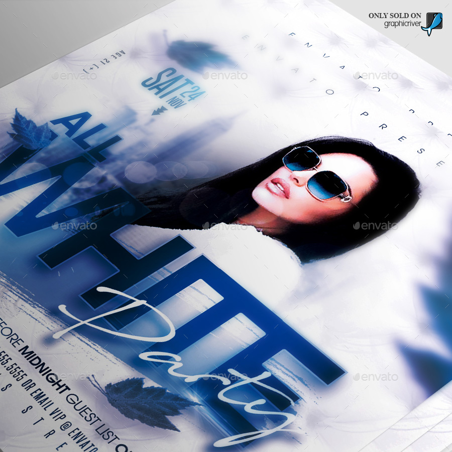 All White Party Flyer Template, Print Templates | GraphicRiver
