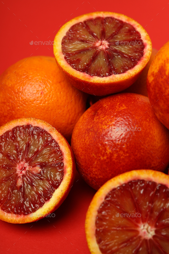 Concept of citrus fruit, red orange, close up Stock Photo by AtlasComposer