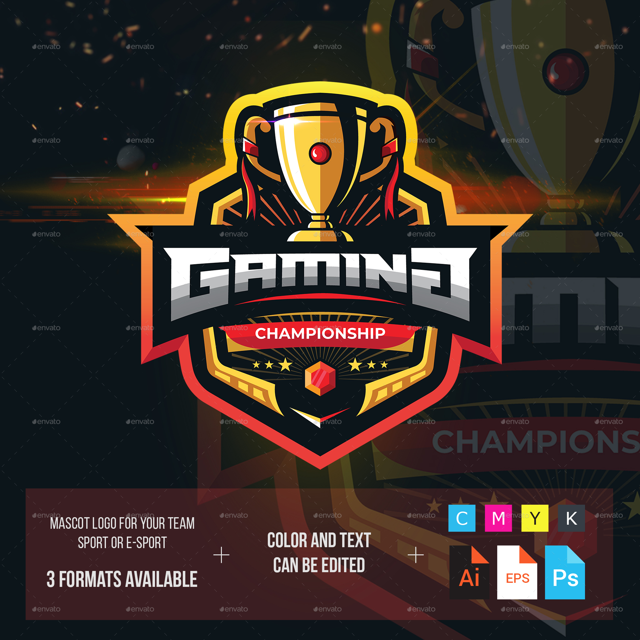 Gaming Trophy Logo Template, Logo Templates | GraphicRiver
