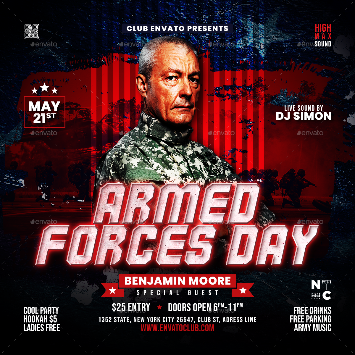 Armed Forces Day Invitation Flyer, Print Templates | GraphicRiver