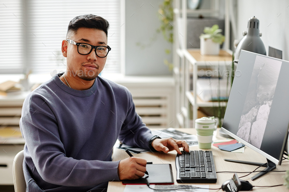 Portrait of Creator at Workplace Stock Photo by seventyfourimages ...